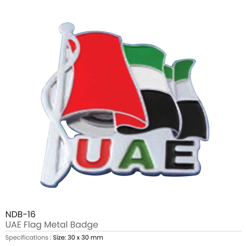 UAE Flag Metal Badges with Magnet | Promotional Gifts Items Suppliers