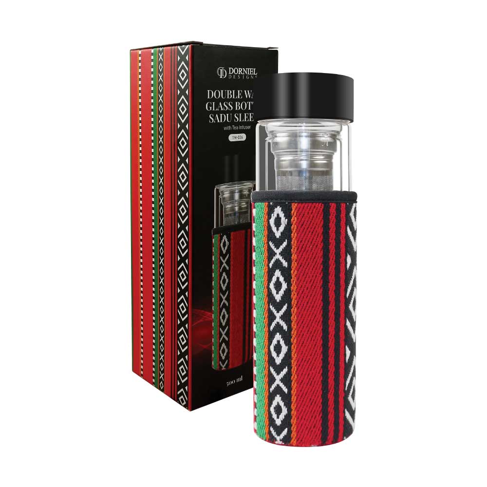 Double Wall Glass Bottles with SADU Sleeve 500ml | Promotional Gifts ...