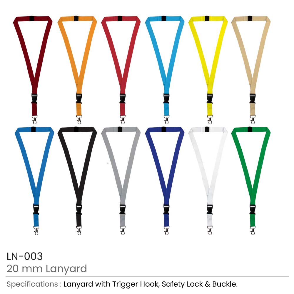 Printed Lanyards with Hook, Safety Lock, and Buckle, 20 mm ...